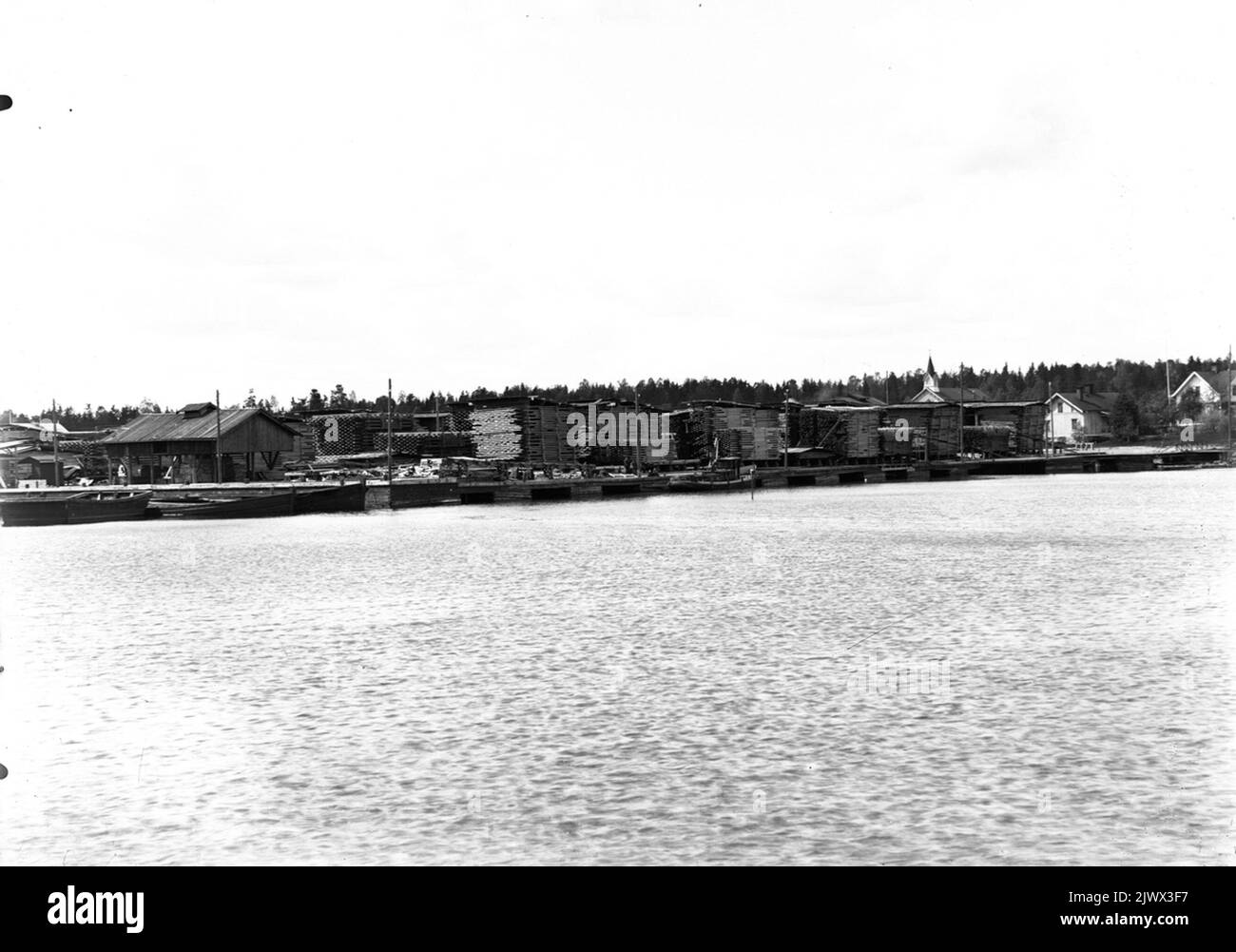 The port of Norrsundet. Hamnen i Norrsundet Stock Photo - Alamy