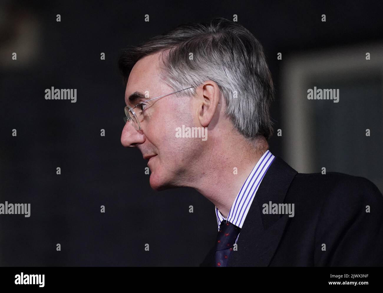Newly installed Business Secretary Jacob Rees-Mogg leaving Downing ...