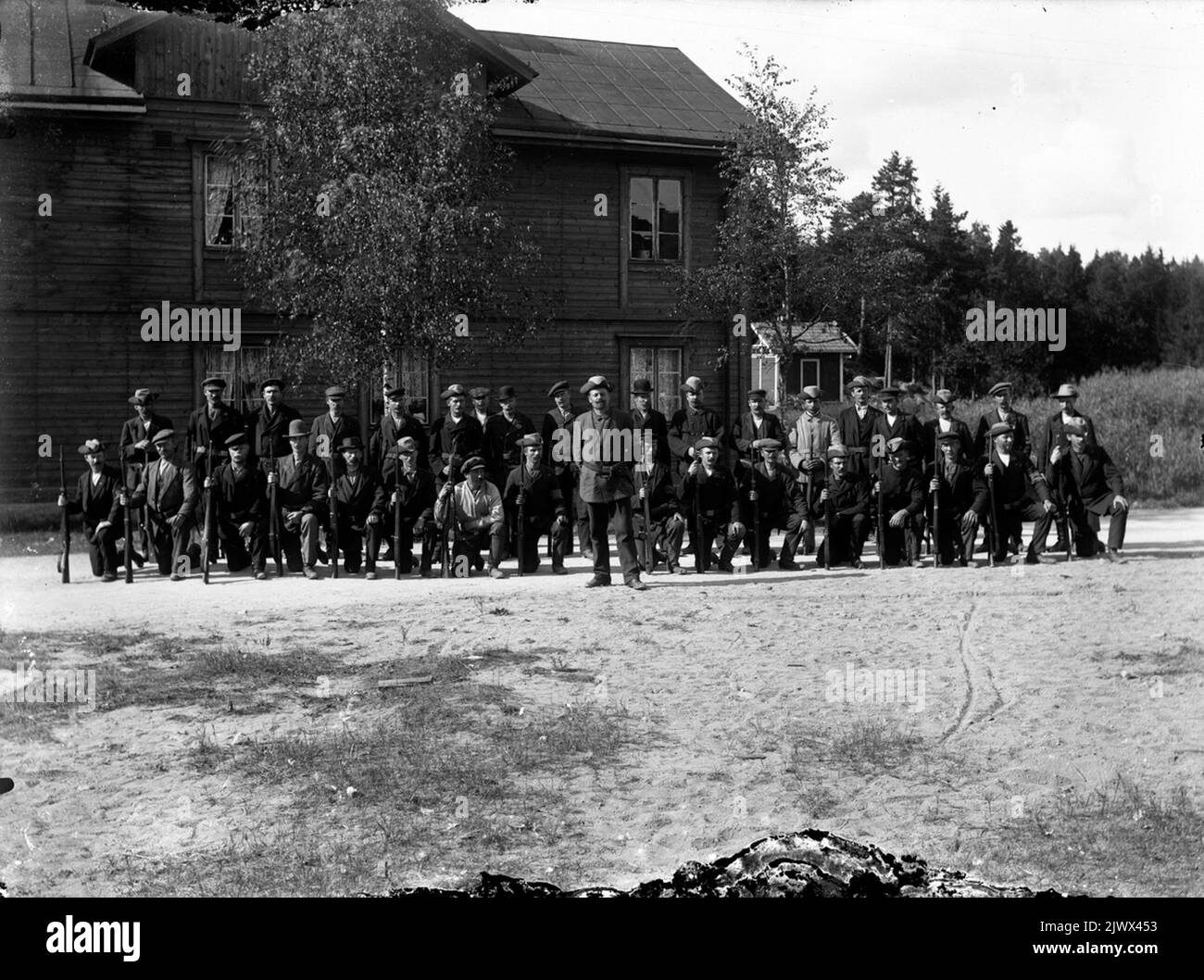 Group picture, Home Guard. Gruppbild, hemvärnet Stock Photo - Alamy