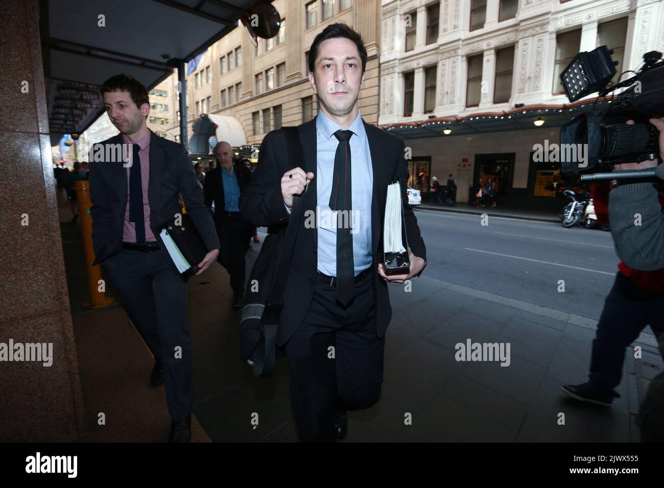 Health Services Union secretary Craig McGregor arrives to give evidence ...