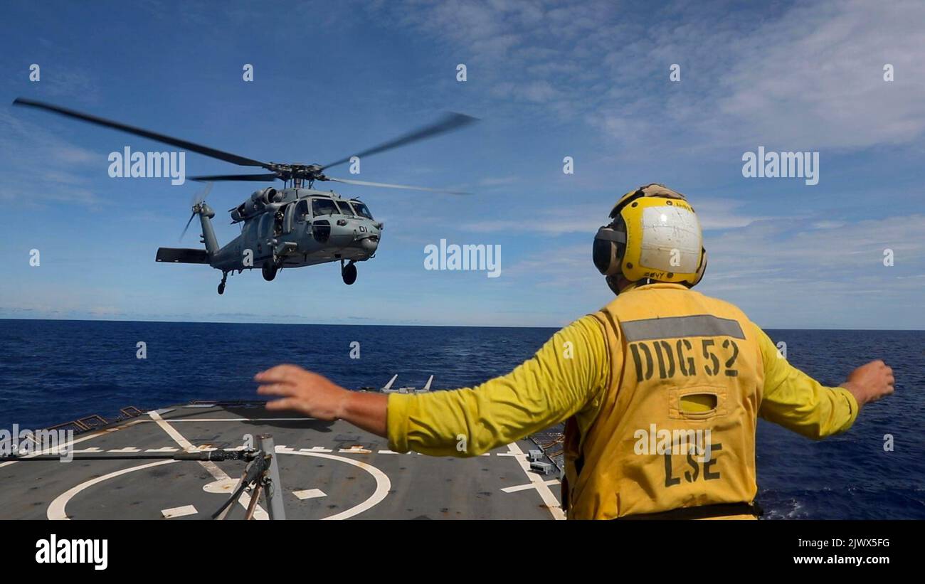 PHILIPPINE SEA (Aug. 30, 2022) – Seaman Evan Sand, from Annandale ...