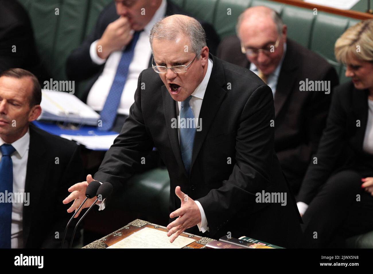 Minister for Immigration and Border Protection Scott Morrison during ...