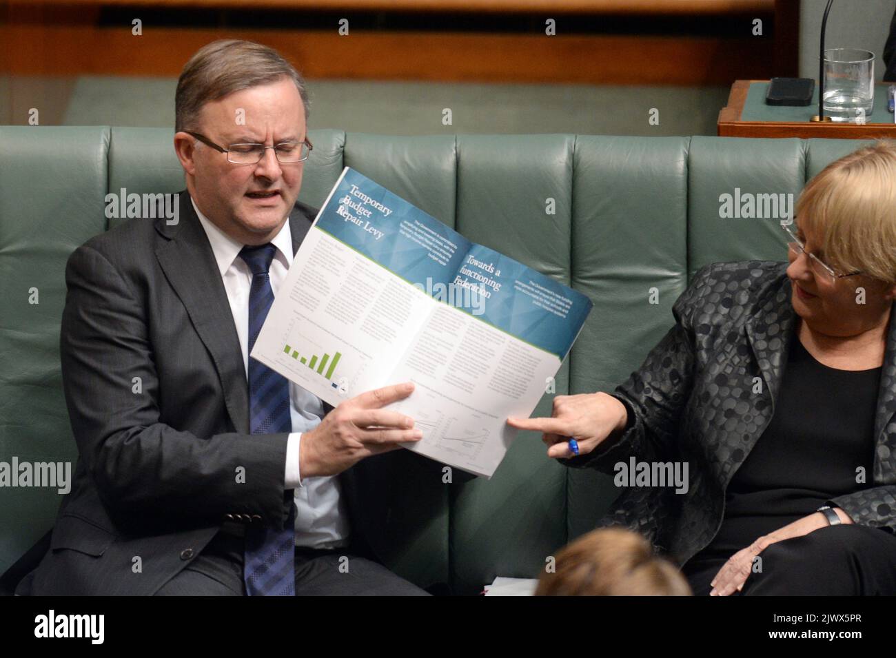Shadow infrastructure minister Anthony Albanese and shadow social ...