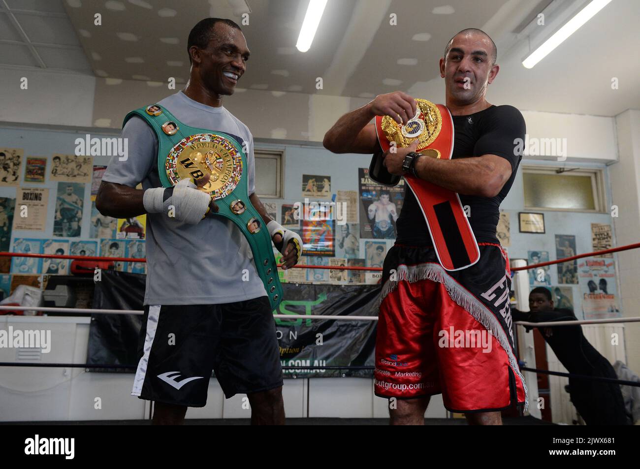 Australian Boxers, Sakio Bika and Sam Soliman, pose for photographs ...