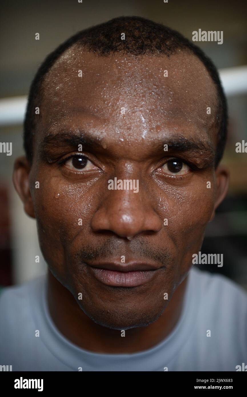 Australian Boxer Sakio Bika poses for a photograph after training ...
