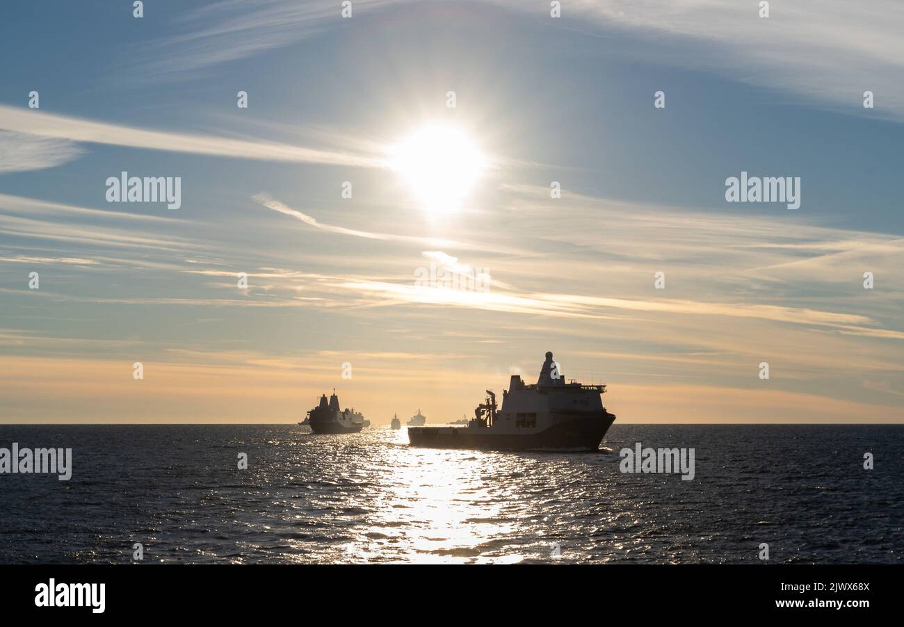 220904-N-EJ843-1121 BALTIC SEA (Sep. 4, 2022) From foreground, the ...