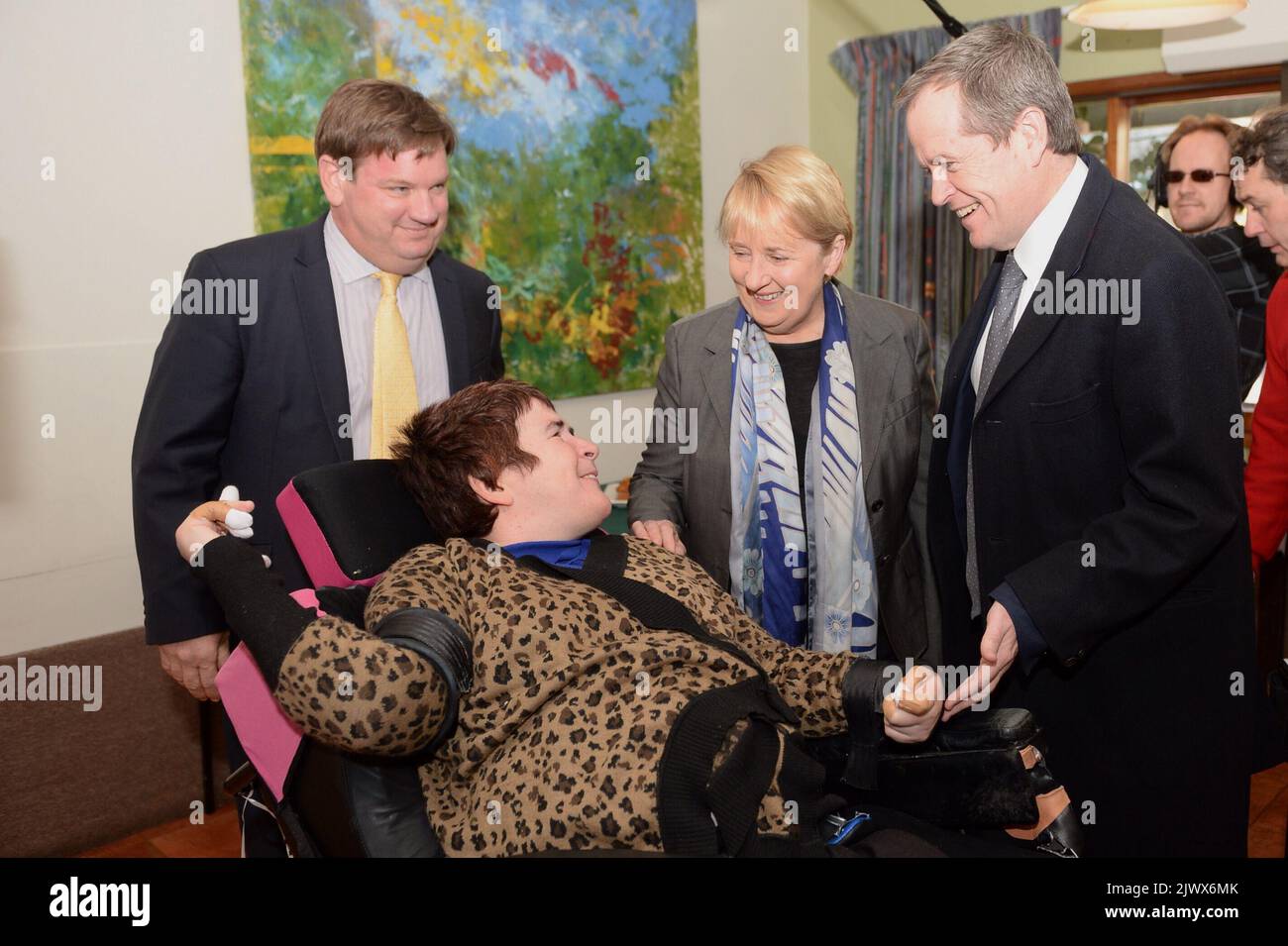 Opposition leader Bill Shorten, shadow social services minister Jenny ...