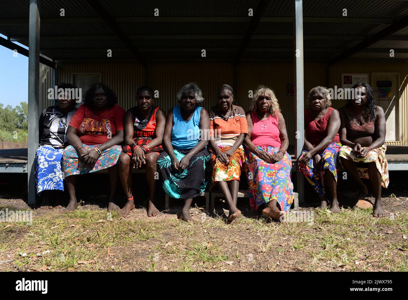 Aboriginal women pose for a group photo in the indigenous community of ...