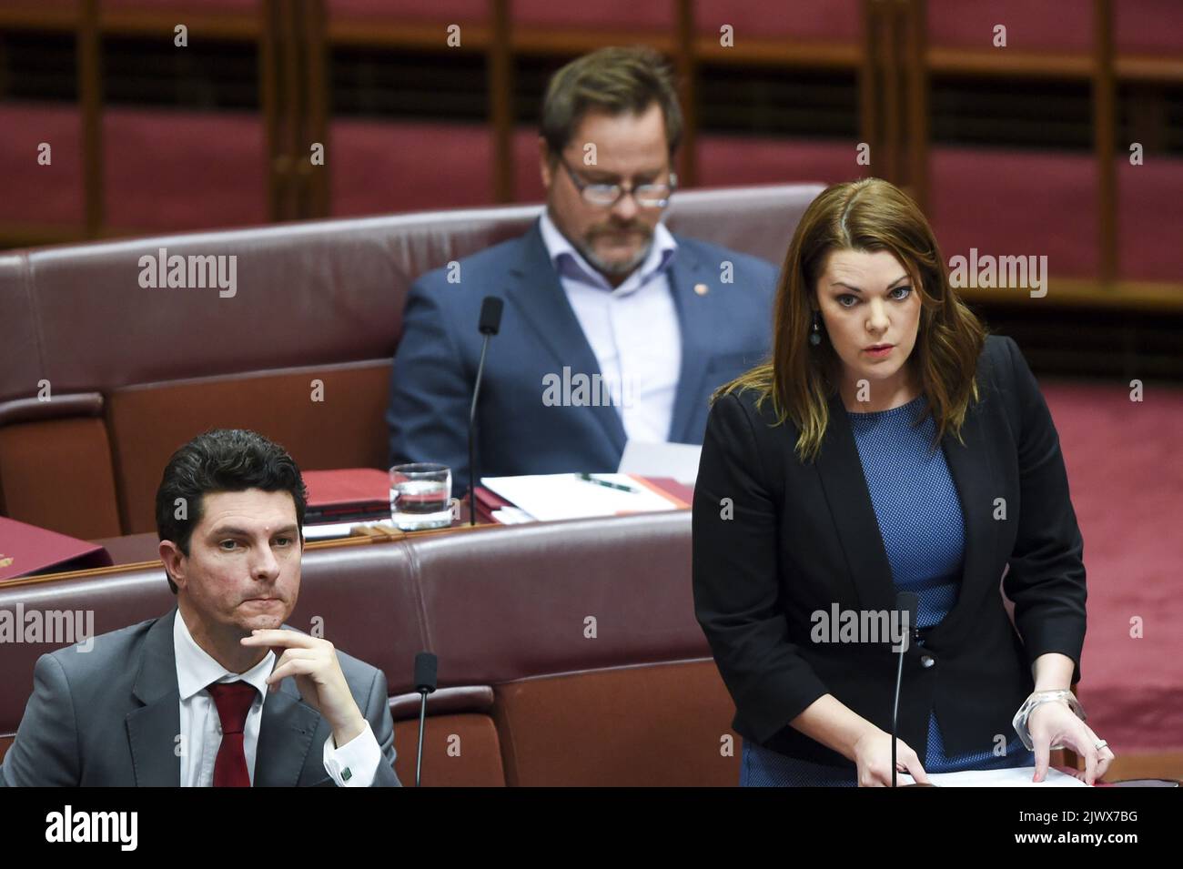 Australia Greens Senator Sarah Hanson-Young speaks during Senate ...