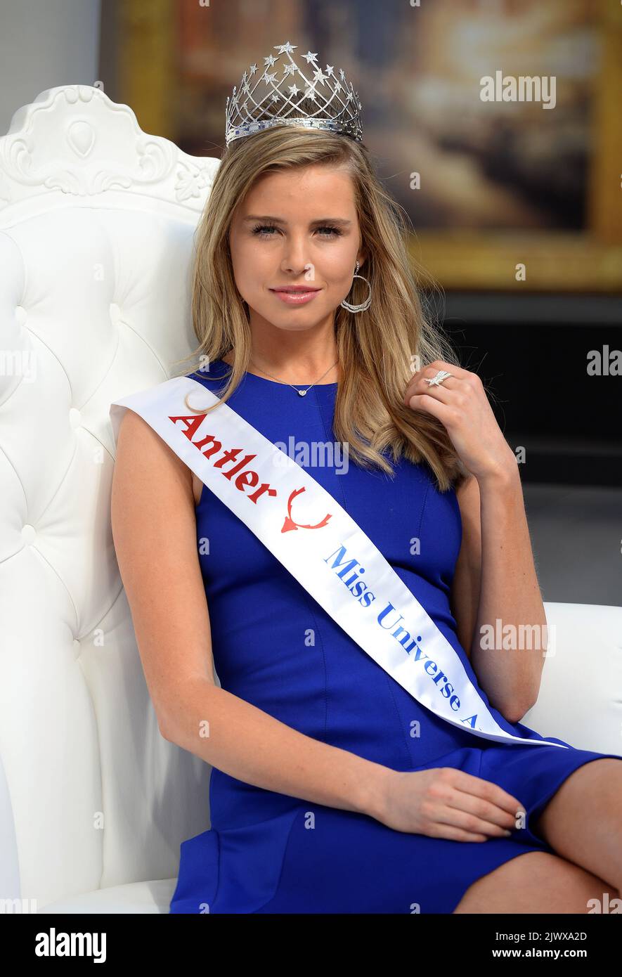 The newly crowned Miss Universe Australia Tegan Martin poses for photos ...
