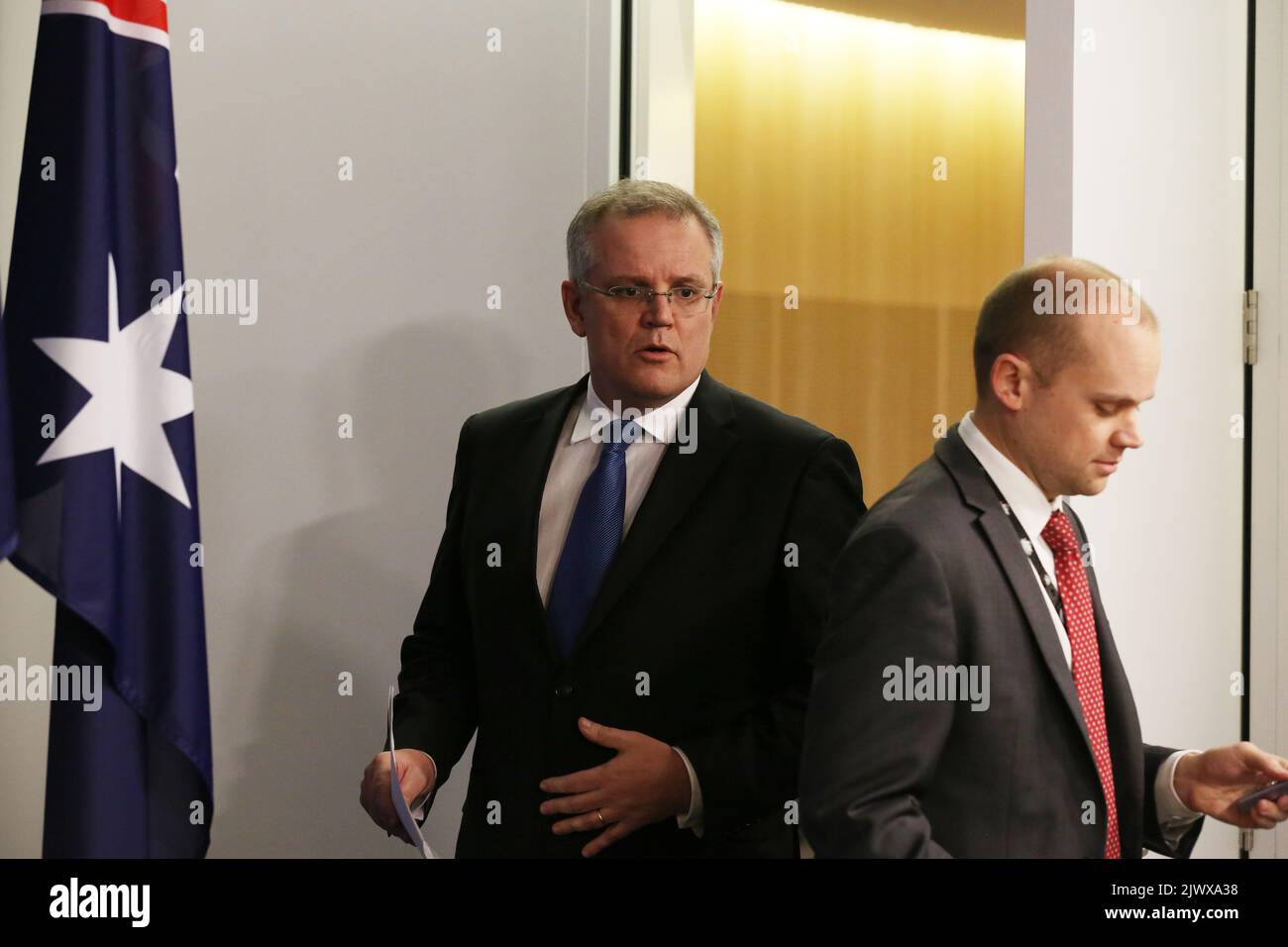 Immigration minister Scott Morrison gives a press conference in Sydney ...