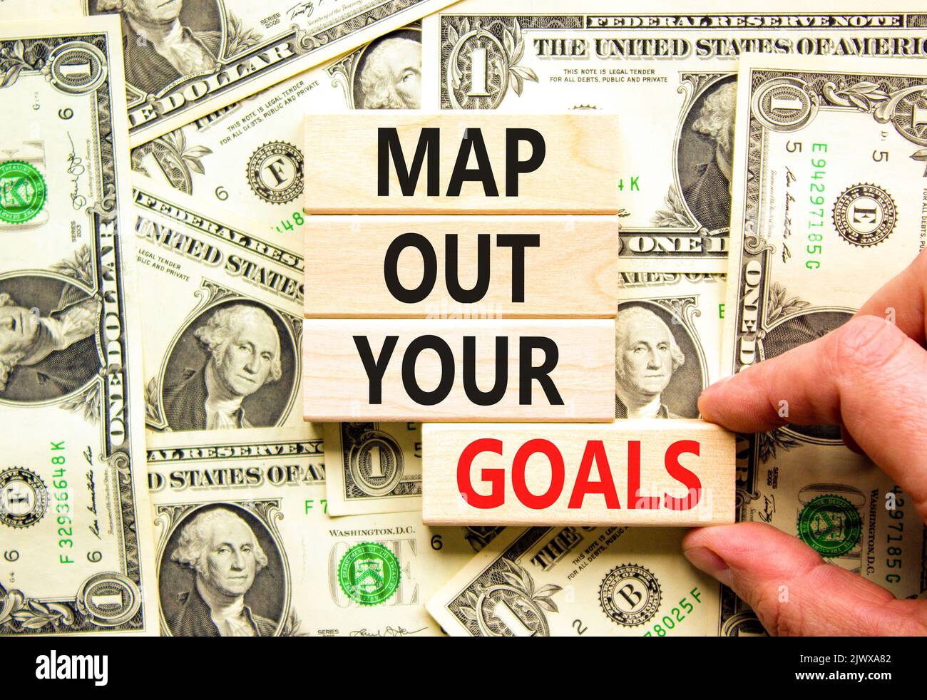 Support and map out your goals symbol. Concept words Map out your goals ...