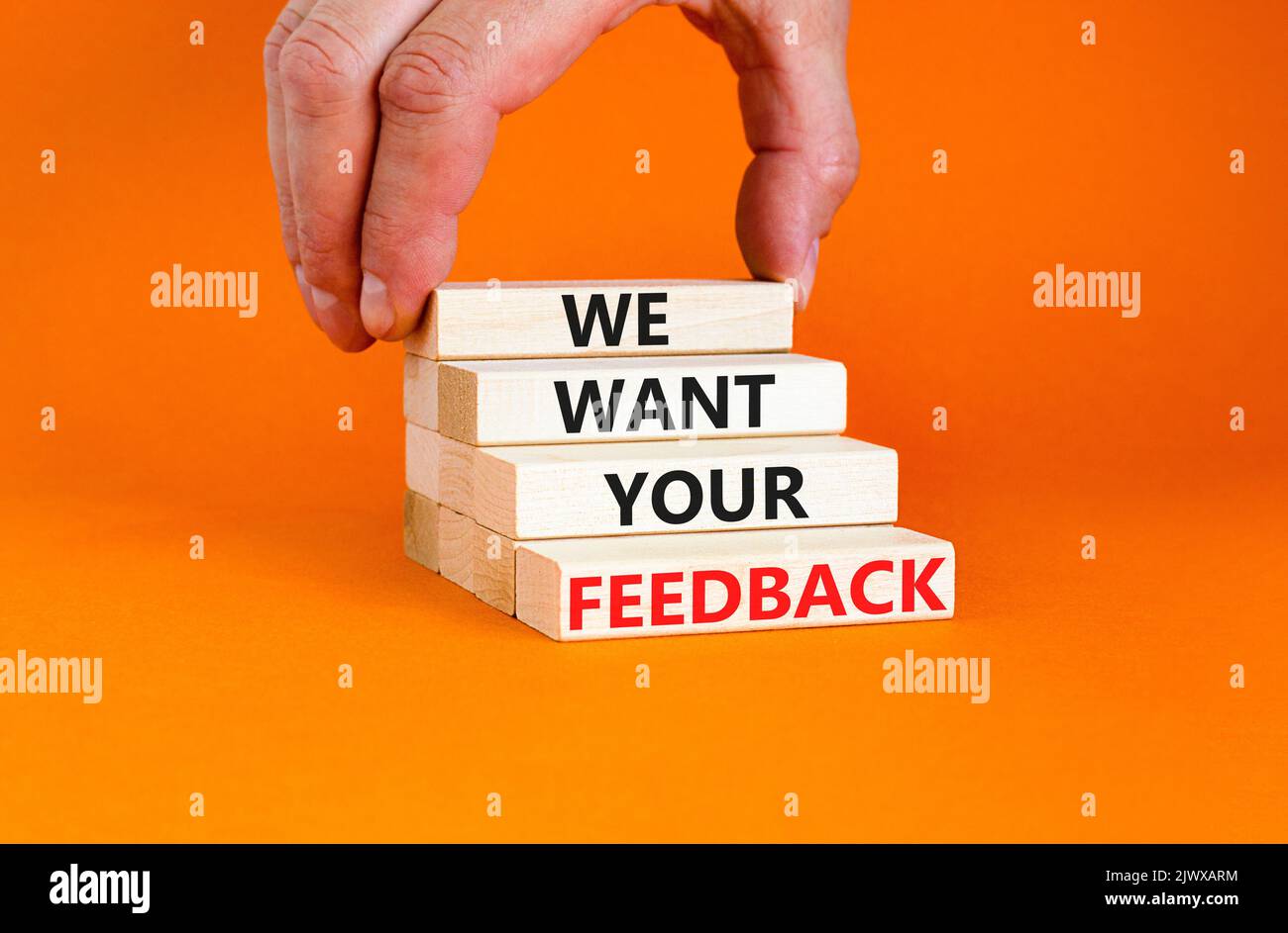 Support and we want your feedback symbol. Concept words We want your ...