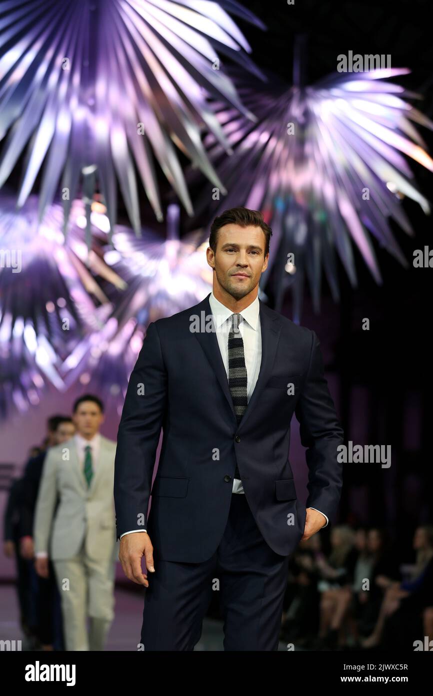 Ambassador Kris Smith walks on the catwalk during the rehearsal for the ...