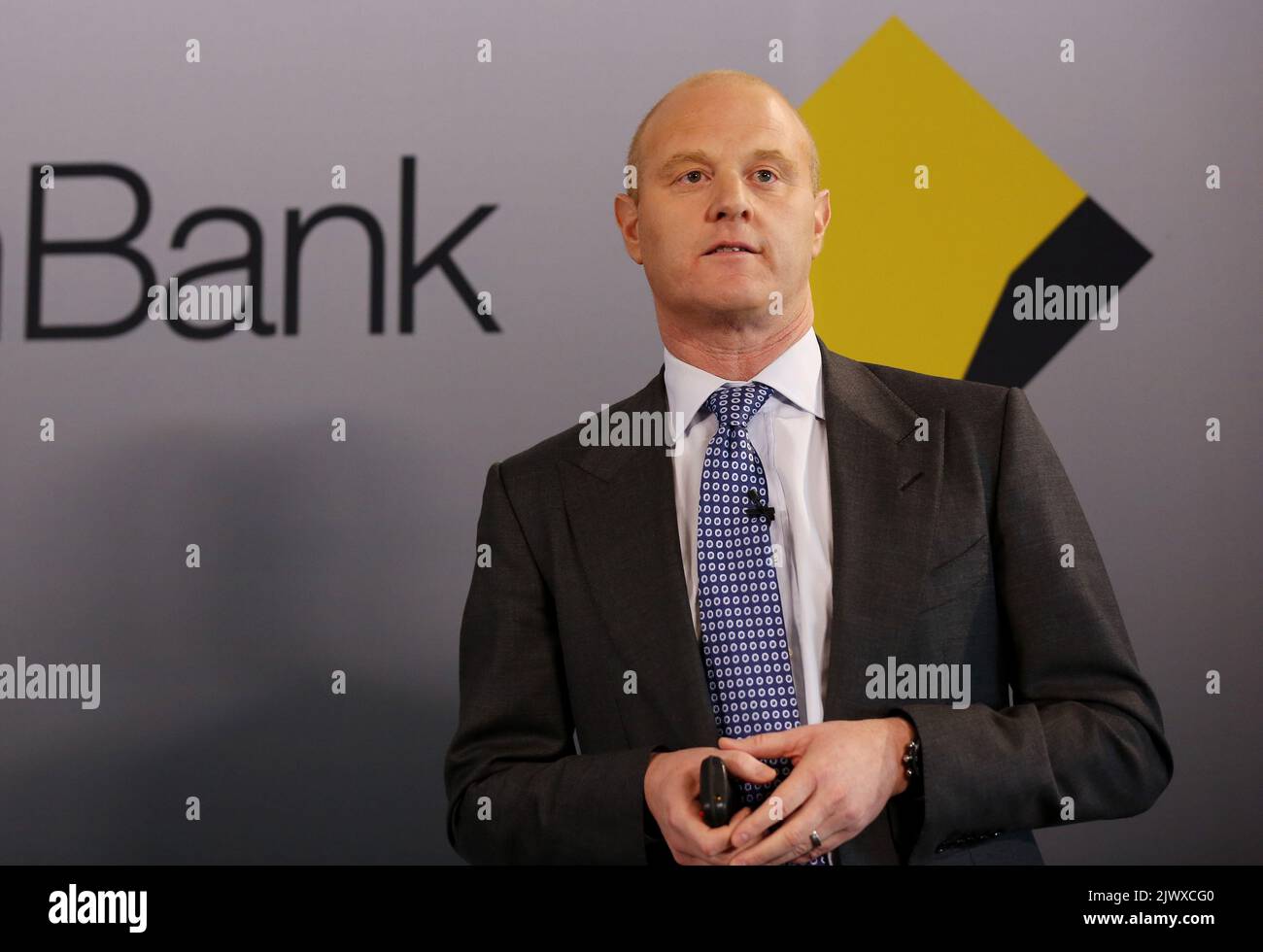 Commonwealth Bank CEO Ian Narev delivers the half year results in ...