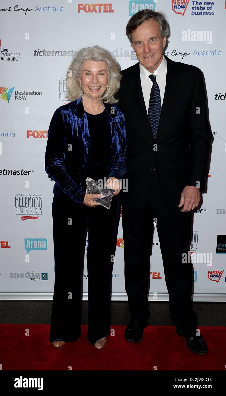 Robyn Nevin and Nicholas Hammond arrive at the Helpmann Awards in ...
