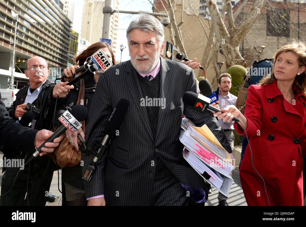 George Thomas, barrister for former detective Roger Rogerson, leaves ...