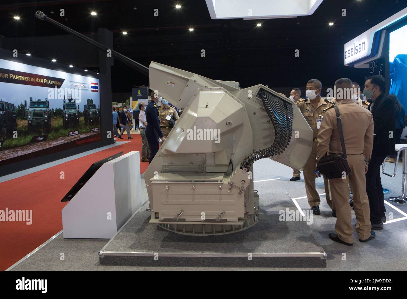 Defense and Security Expo, exhibitors stand to watch large anti ...