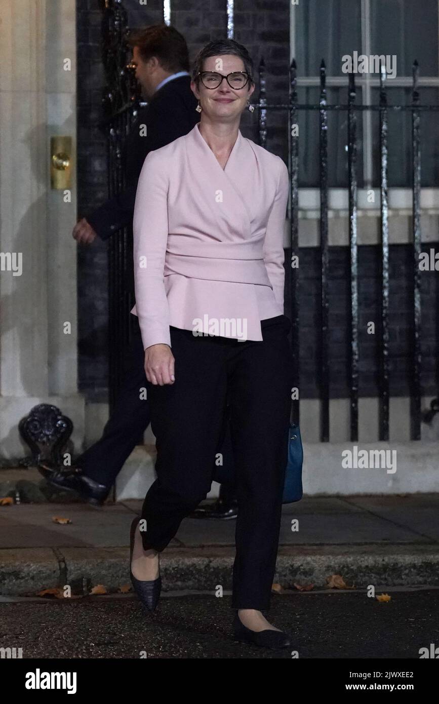 Newly installed Work and Pensions Secretary Chloe Smith leaving Downing ...