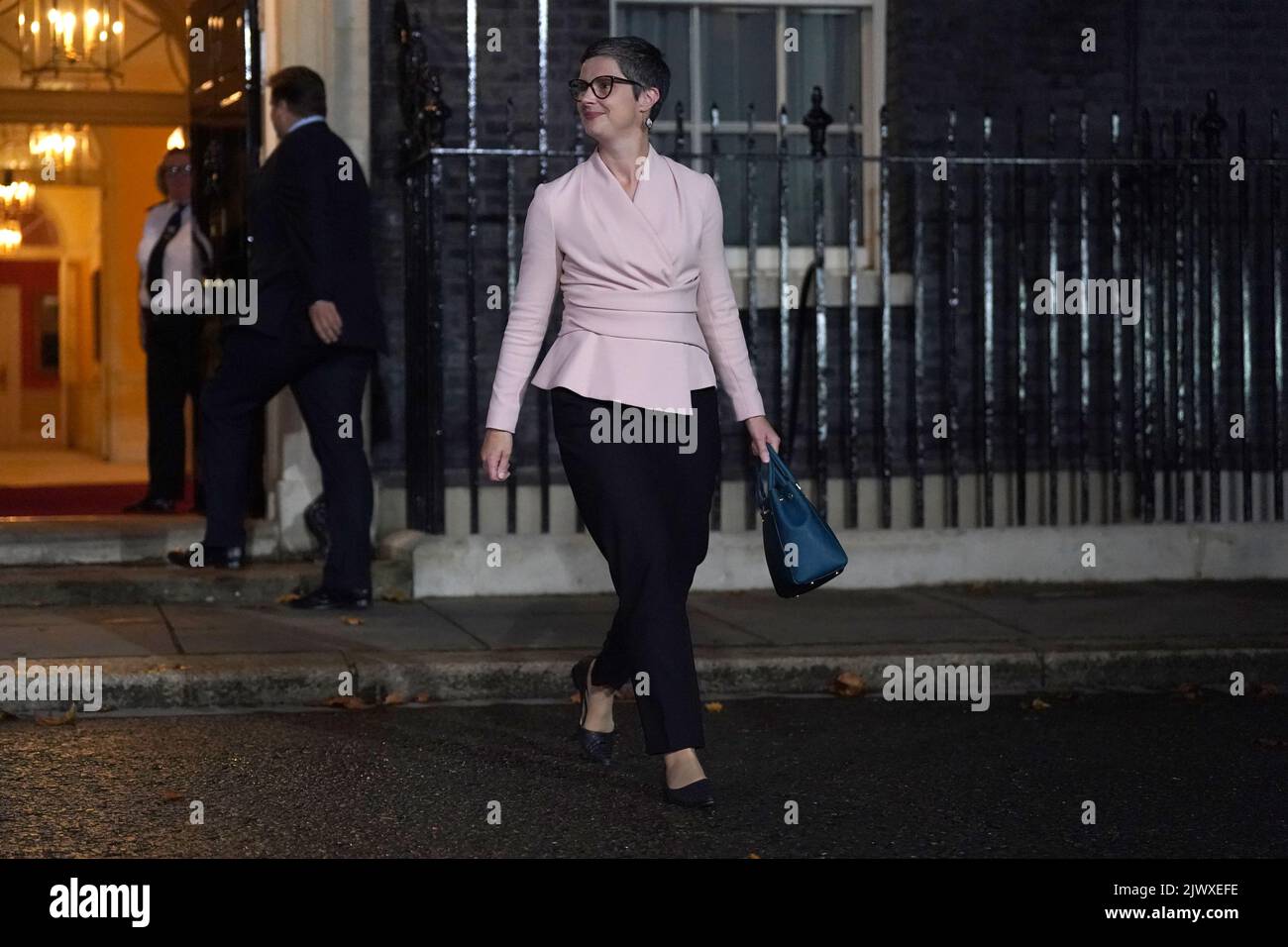 Newly installed Work and Pensions Secretary Chloe Smith leaving Downing ...