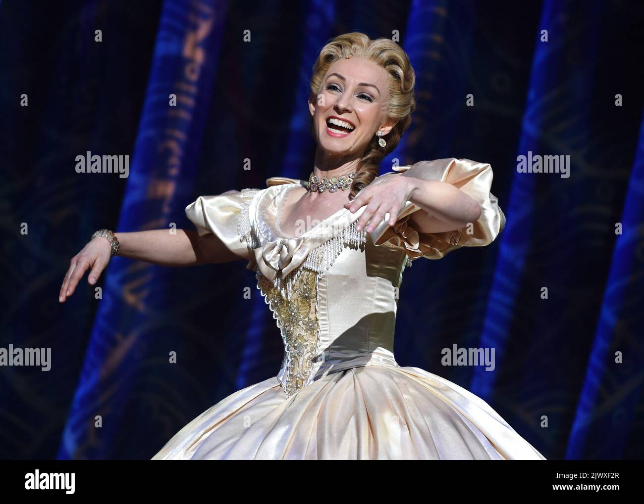 Australian actor Lisa McCune on stage for a media call for The King and ...