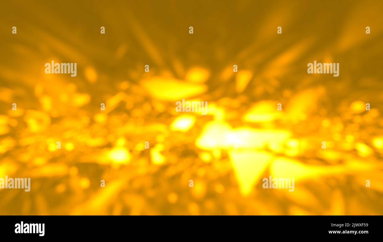 defocused gold diamond refractions lights backdrop - abstract 3D ...