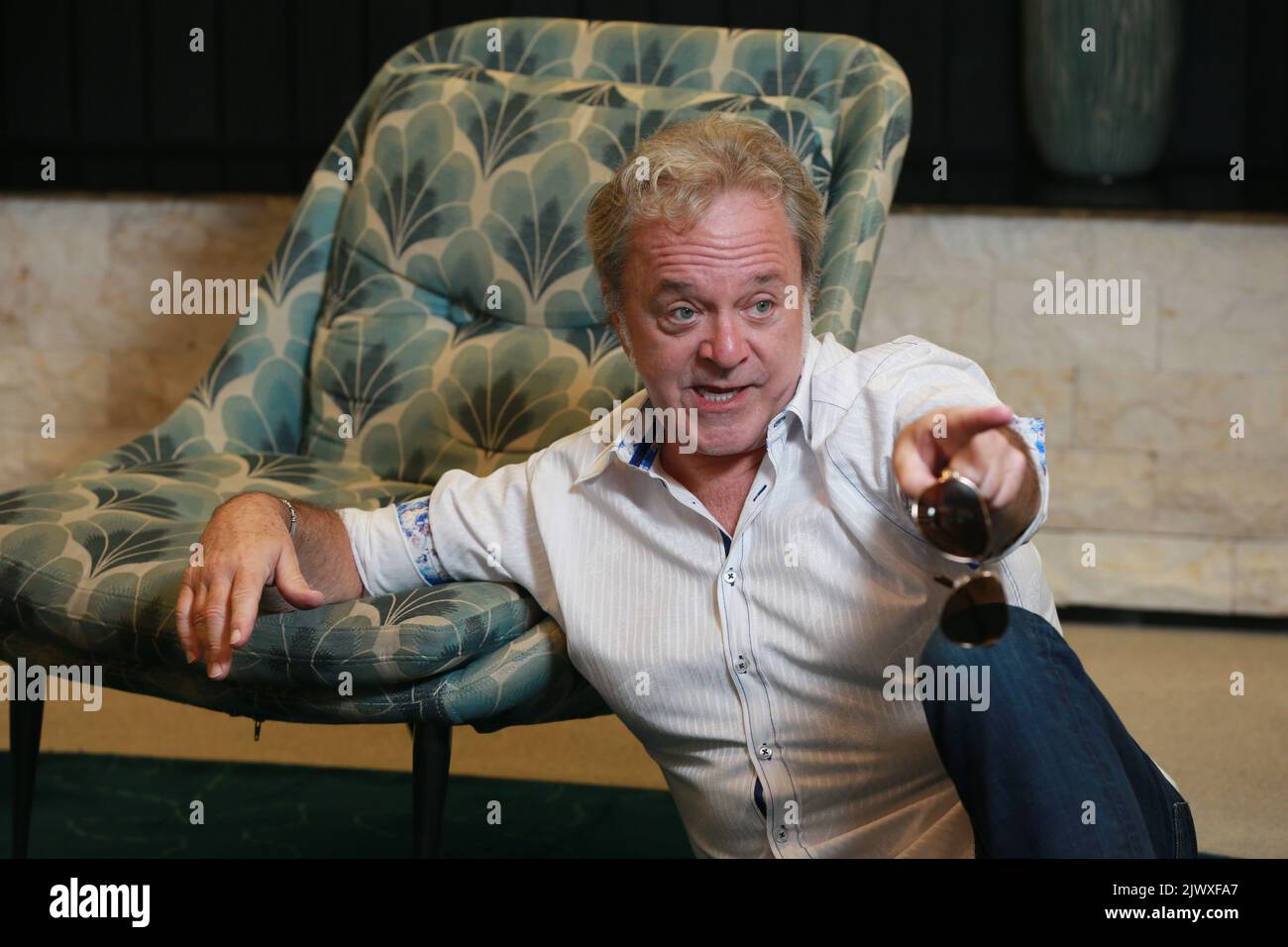 Jim Cummings, the voice over actor of Winnie the Pooh and Tigger, poses ...