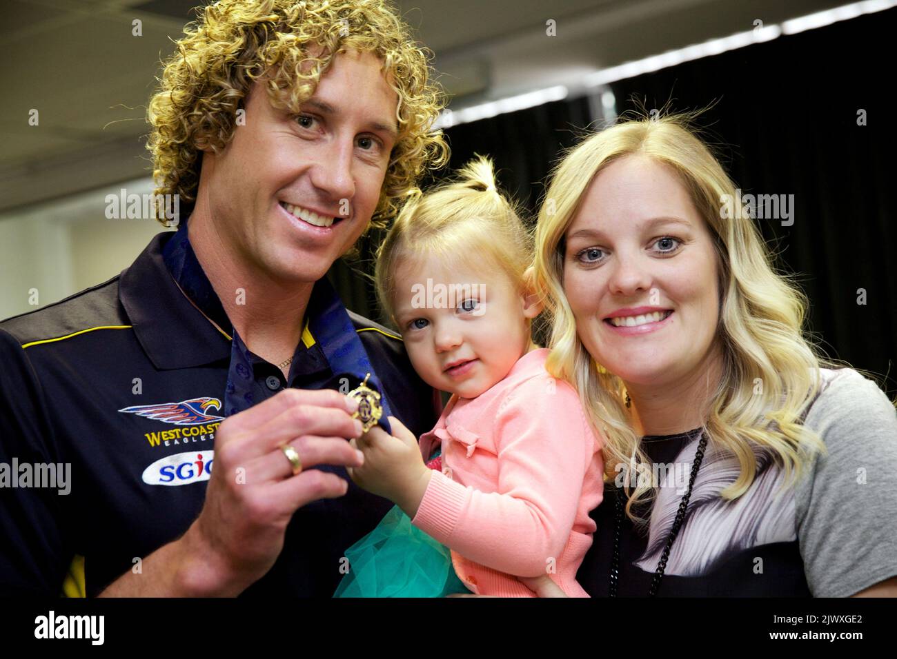 2014 Brownlow Medal winner, West Coast Eagles midfielder Matt Priddis ...