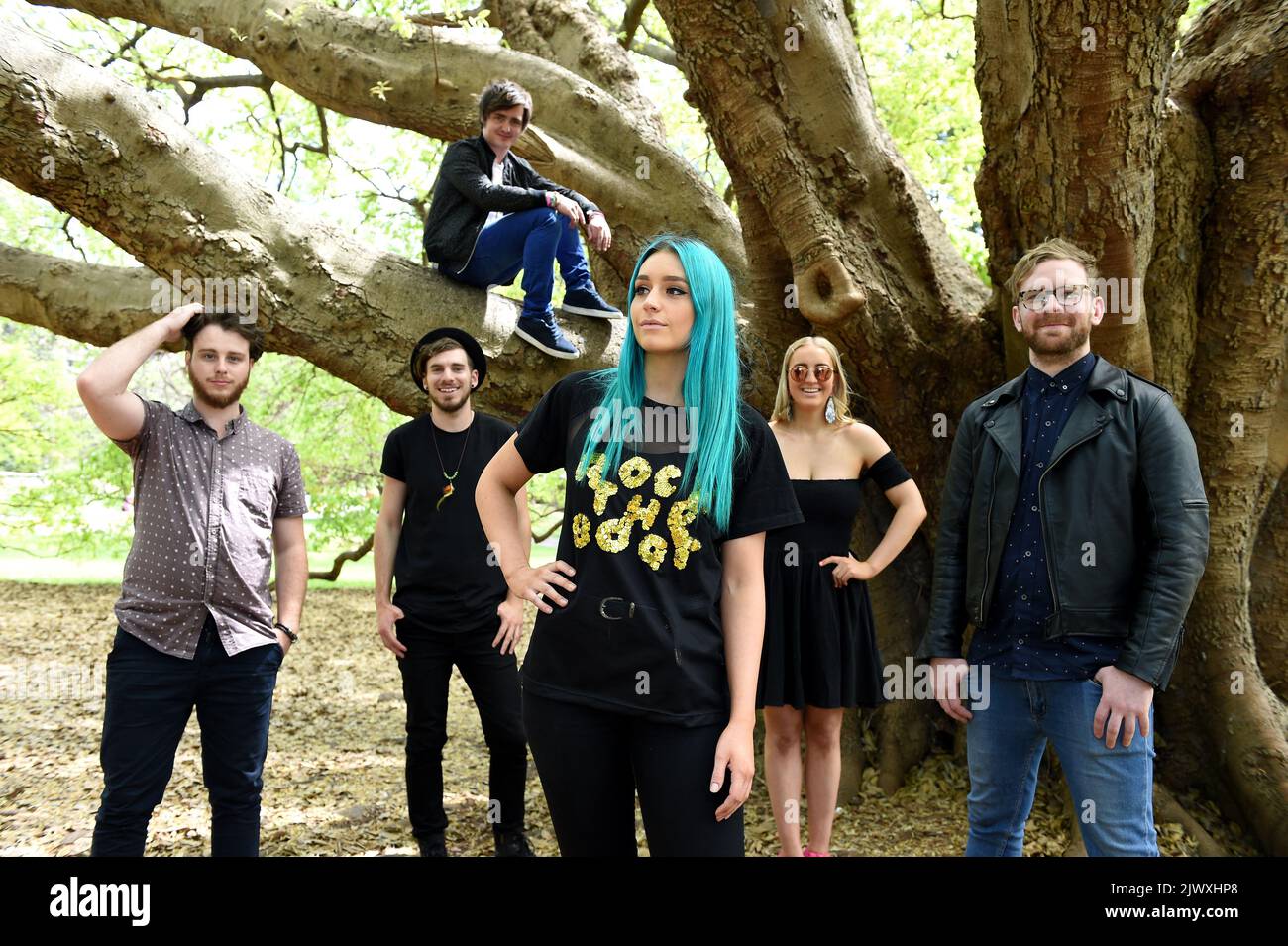 Brisbane based folk pop group Sheppard pose for a photograph at the ...