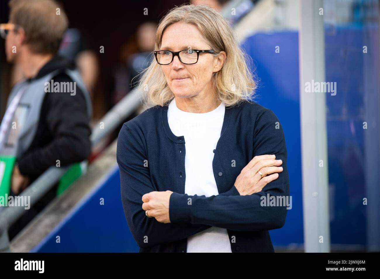 Oslo, Norway. 06th Sep, 2022. Head coach Hege Riise of Norway seen ...