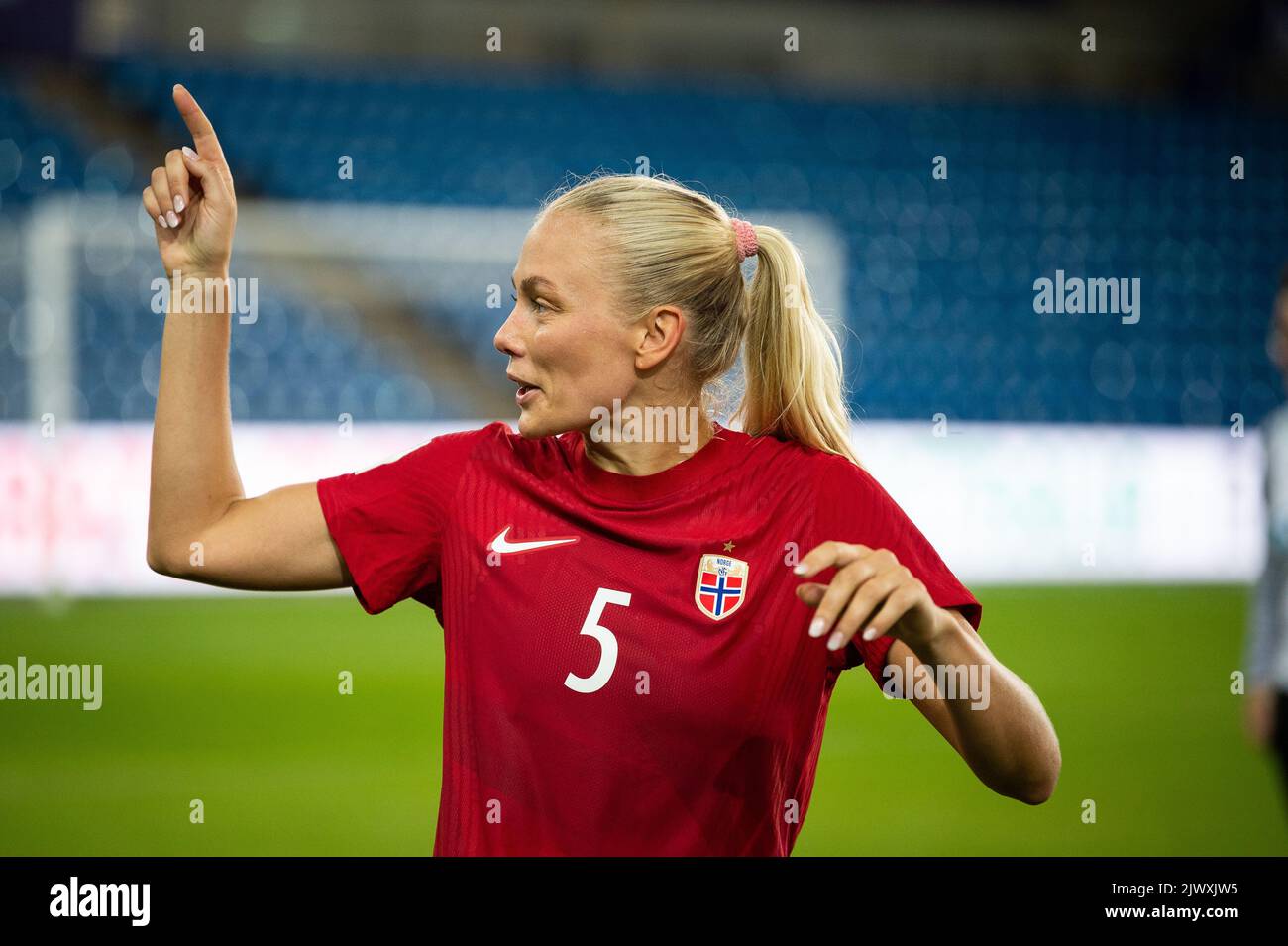 Oslo, Norway. 06th Sep, 2022. Guro Bergsvand (5) of Norway seen after the Women's World Cup ...