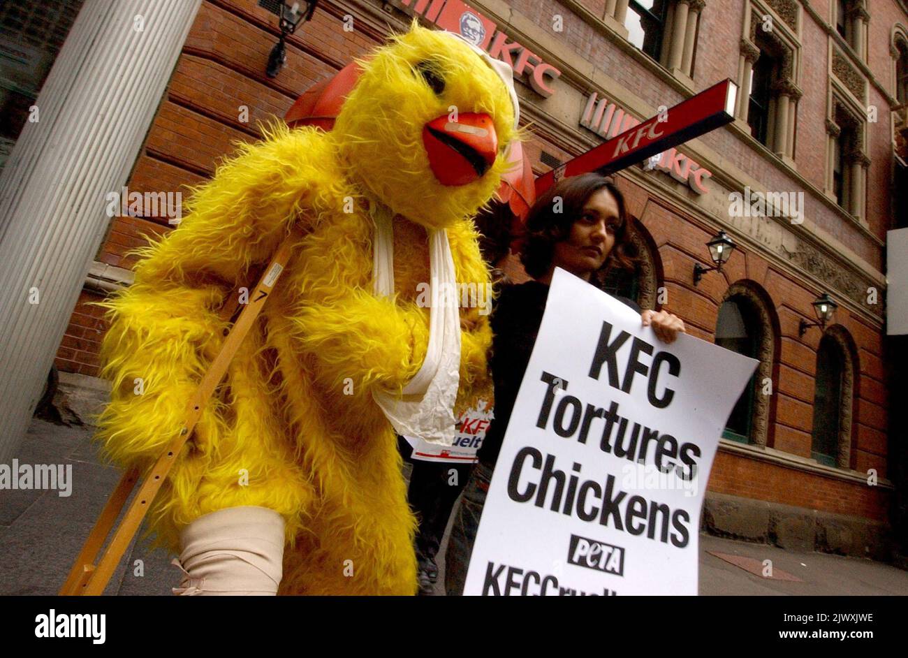 People for the Ethical Treatment of Animals (PETA) at a demonstration ...