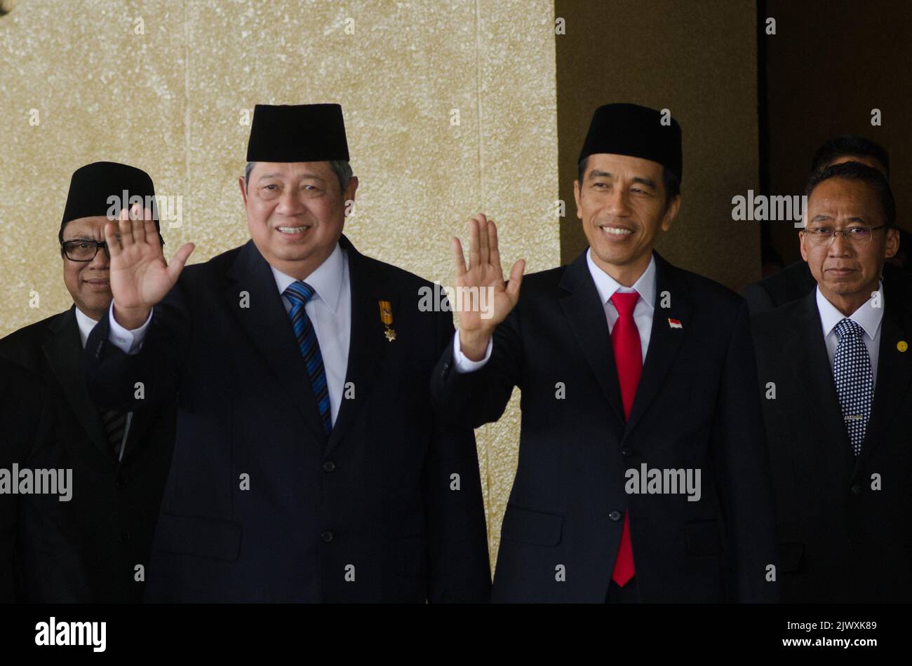 The elected President of Indonesia, Joko Widodo walks with President of ...