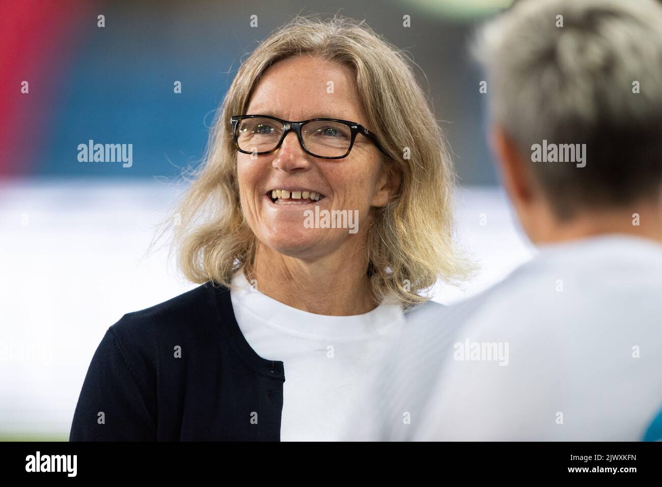 Oslo, Norway. 06th Sep, 2022. Head coach Hege Riise of Norway seen ...