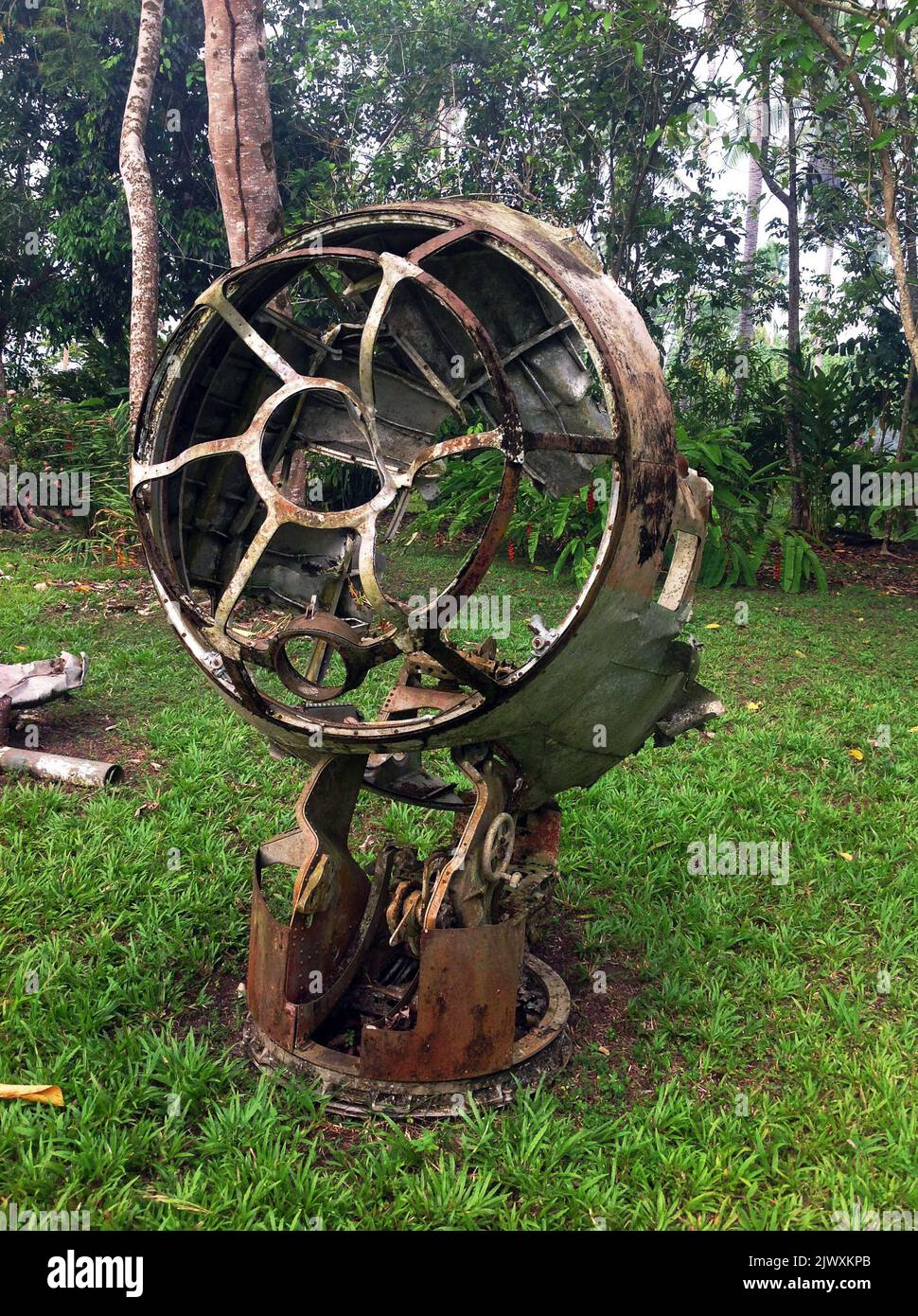 Part of a US World War II fighter plane at the Vilu War Museum ...