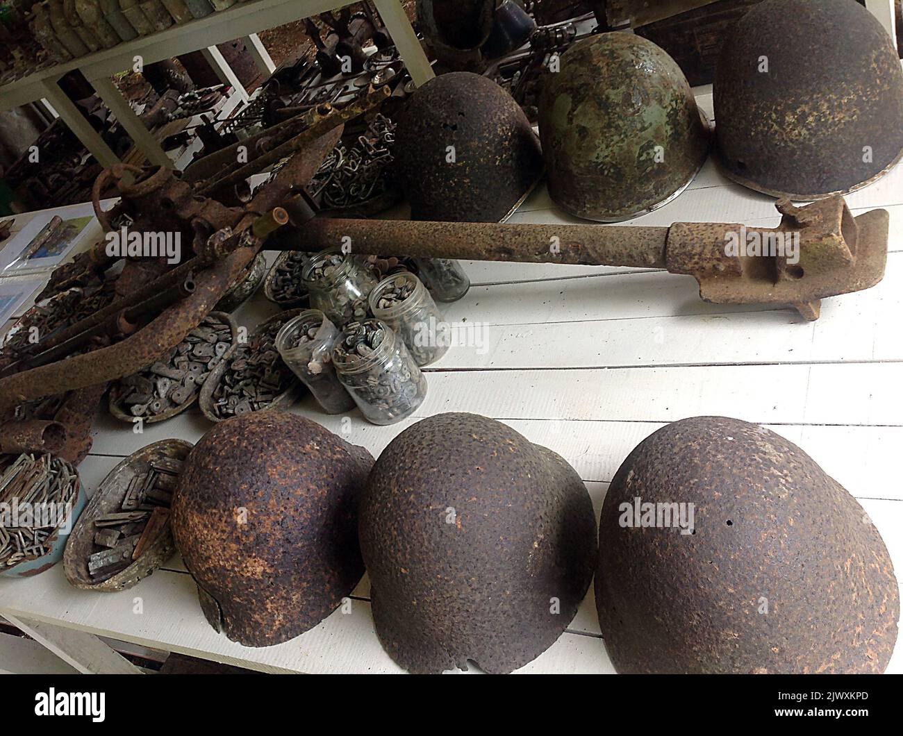 Relics from the Peter Joseph WWII Museum in Munda, Solomon Islands ...