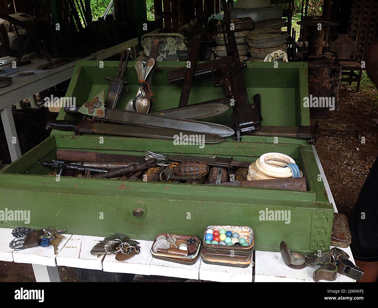 Barney Paulsen's "special box" of World War II relics including ...