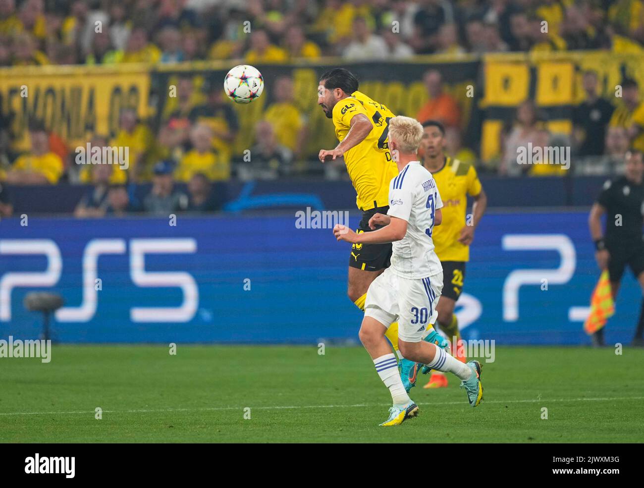 September 6, 2022: Emre Can (Borussia Dortmund) heads the ball during ...