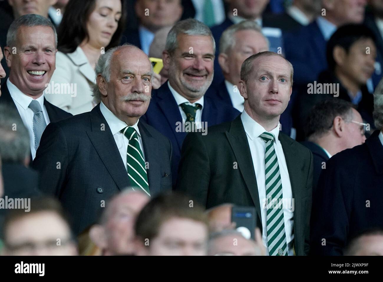 Celtic Owner, Dermot Desmond, (left) and Celtic CEO, Michael Nicholson ...