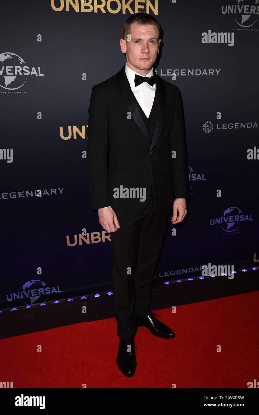 British actor Jack O'Connell arrives at the world premiere of Unbroken ...
