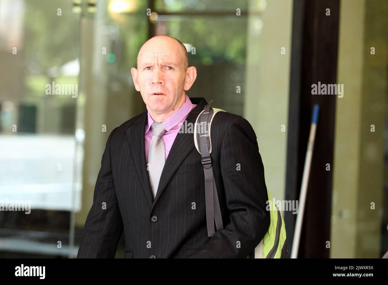 Security guard Matthew Gander leave the Downing Centre local court in ...