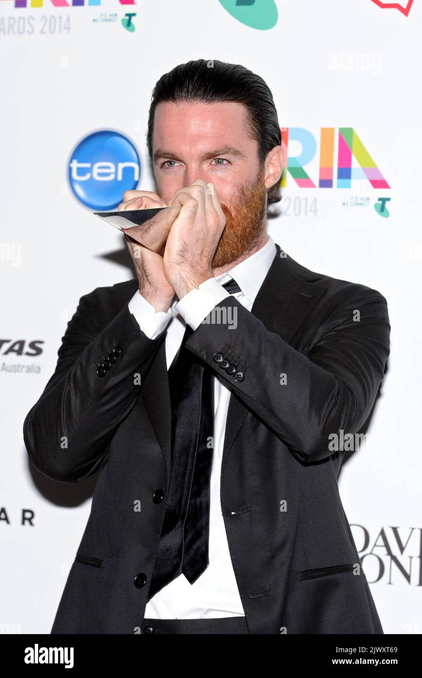 Chet Faker poses for a photograph after winning the ARIA for Best Male ...