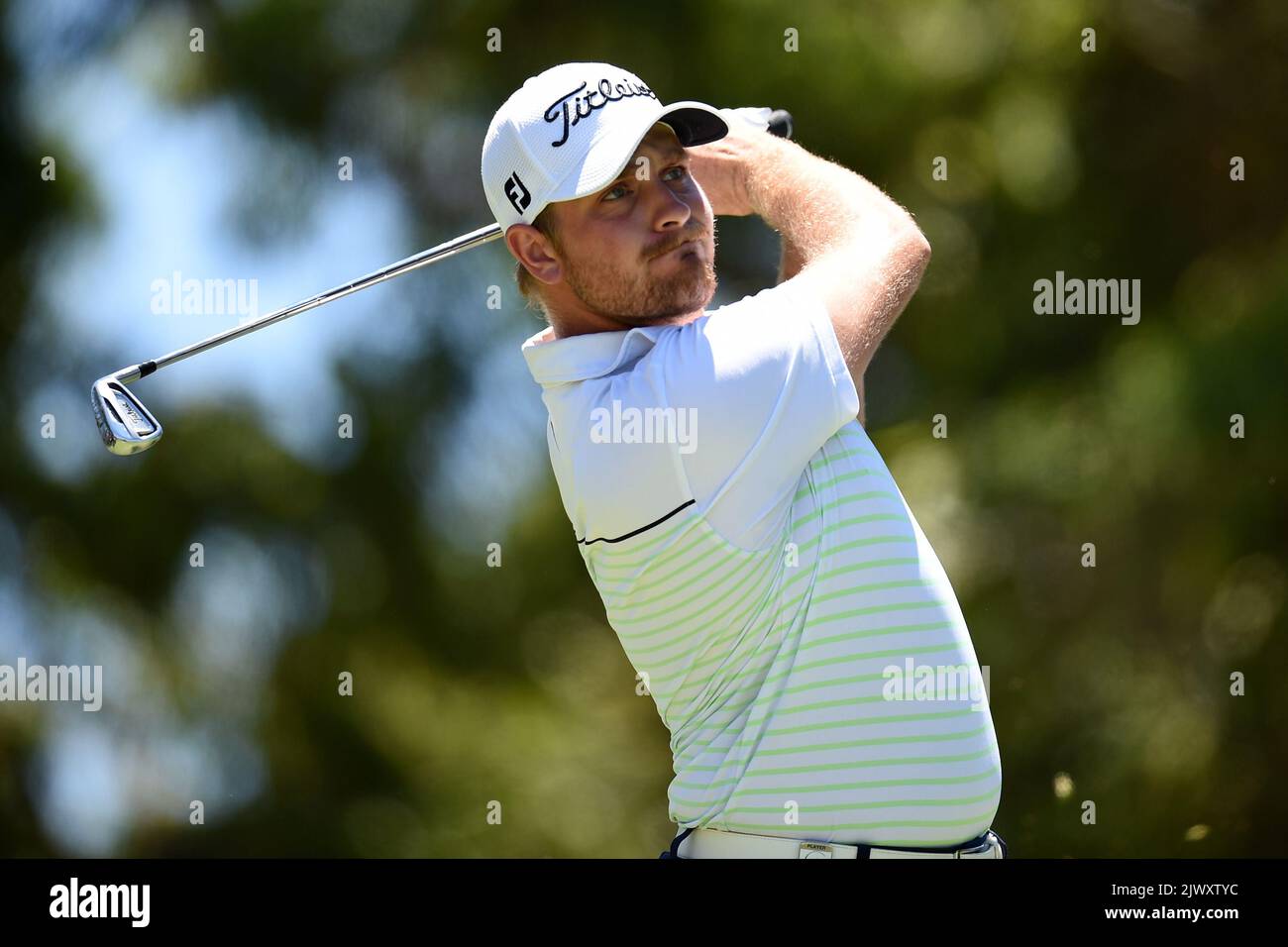 Australia's jake Higginbottom tee's off on the 4th hole during round 3 ...