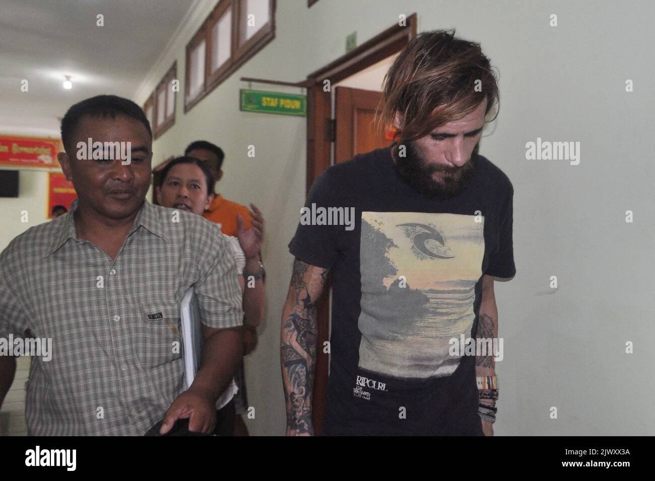 New Zealander Richard James Wackrow, 40, is taken to Denpasar District ...