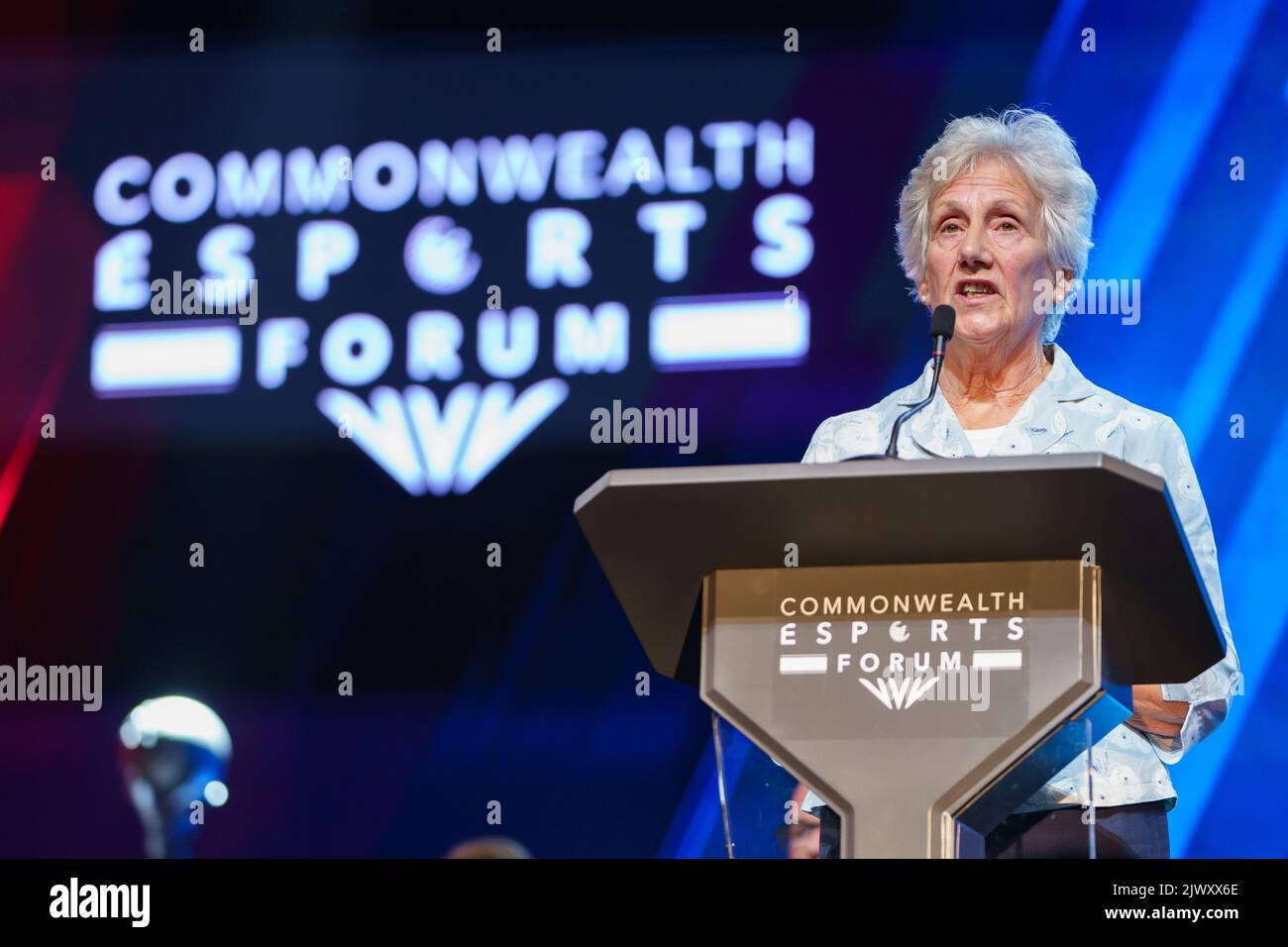 Dame Louise Martin, DBE, President of the Commonwealth Games Federation ...