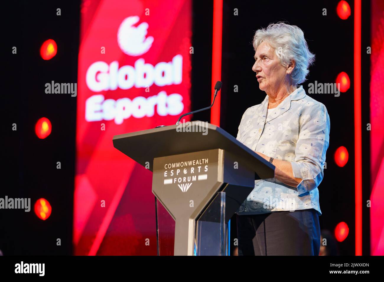 Dame Louise Martin, DBE, President of the Commonwealth Games Federation ...