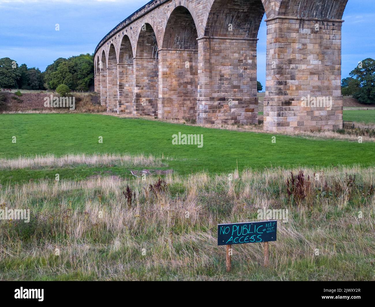 No Public Access Sign in Farm Field Stock Photo - Alamy