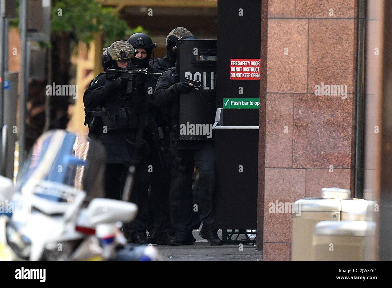 NSW Public Order and Riot Squad Police are seen on Phillip Street in ...