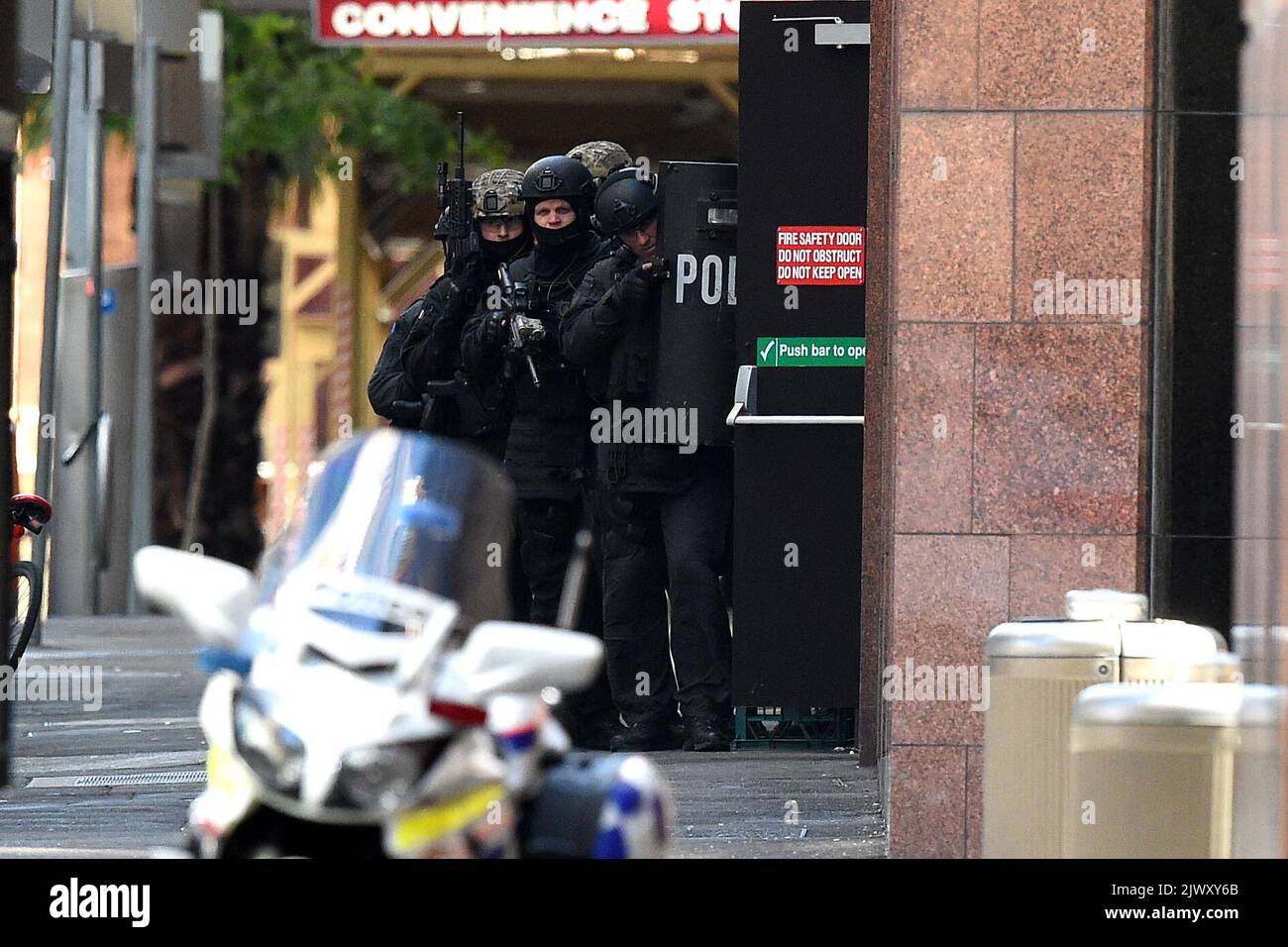 NSW Public Order and Riot Squad Police are seen on Phillip Street in ...