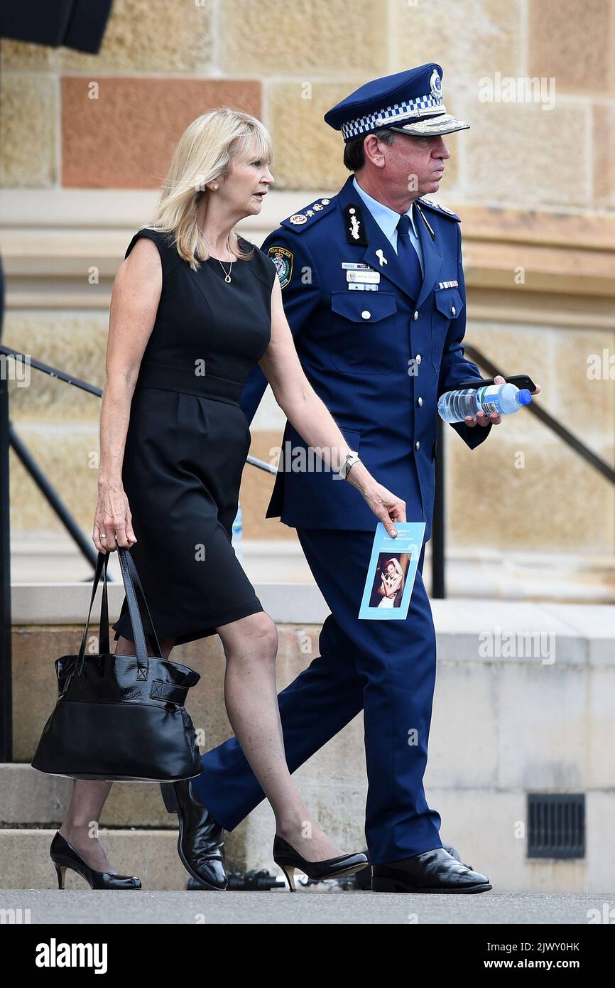 NSW Police Commissioner Andrew Scipione and wife Joy depart at the ...